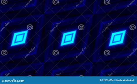 Blinking Shapes Of Rhombuses On A Dark Background Seamless Loop Motion Stock Illustration