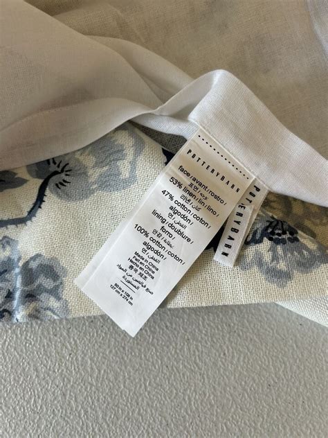 Pottery Barn Garden Floral Linen Cotton Cotton Lined Curtain 1 50