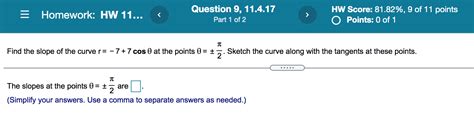 Solved Homework HW 11 Question 9 11 4 17 Part 1 Of 2 Chegg Com