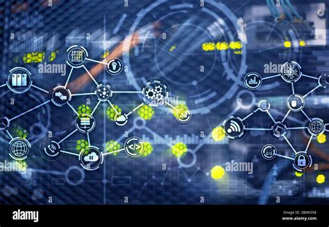 Server Room Iot Communication Smart Industry Internet Of Things Concept Digital Technology