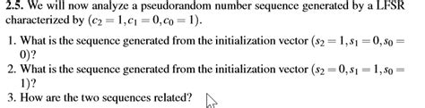 25 We Will Now Analyze A Pseudorandom Number