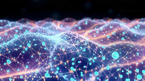 Abstract Wave Network Animation With Glowing Particles Stock Footage Video Of Background