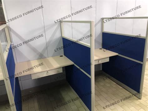 Workstation Cubicle With Glass Office Partition Office Furniture Furniture And Home Living