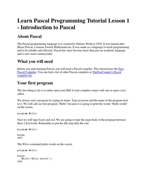 Pascal Program Pdf Pointer Computer Programming Array Data Type