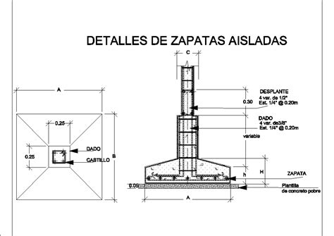 Isolated Footing In Autocad Download Cad Free 5247 Kb Bibliocad
