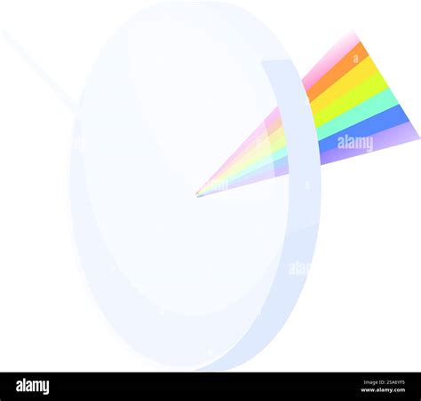 light beam refracting and separating through a prism creating a