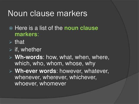 Ppt Noun Clauses Powerpoint Presentation Free Download Id 2450264