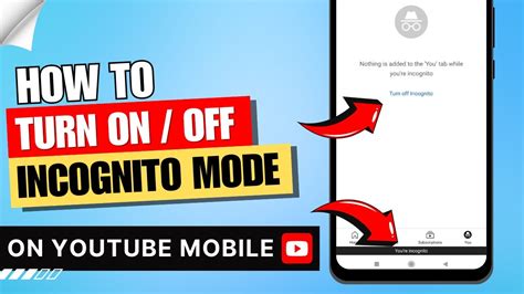 How To Turn On Incognito Mode On Youtube Turn Off Incognito Mode In Youtube App YouTube