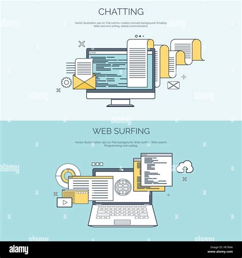 Vector Illustration Web Search Flat Computing Background Programming Coding Development