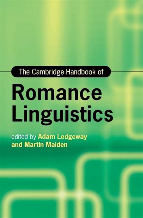 Buy The Cambridge Handbook Of Romance Linguistics Book Online At Low