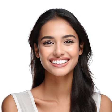 Premium Ai Image Pearly Whites Radiant Smile Of A Stunning Indian Model Perfect For Dental Ad