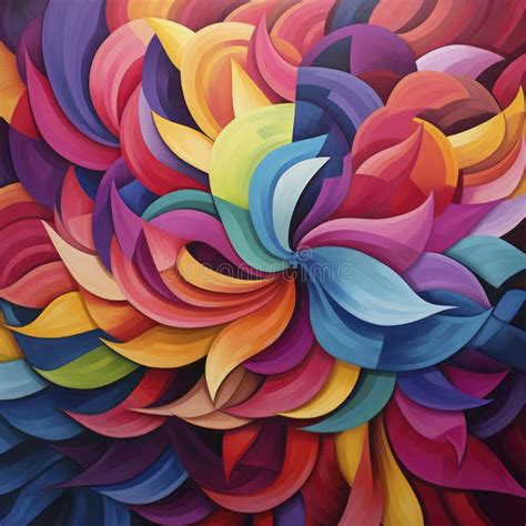 Abstract Patterns A Kaleidoscope Of Colors And Shapes Generative Ai Stock Illustration