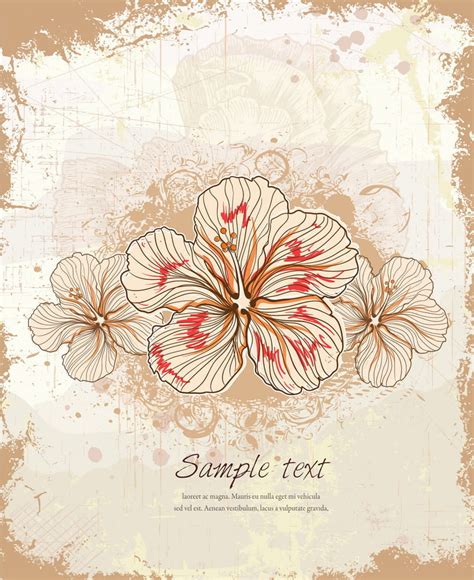 빈티지 꽃 배경 벡터 Ai Eps Uidownload