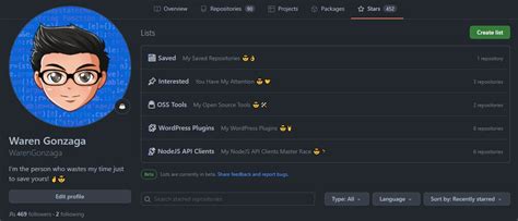 organize your starred github repositories like a pro