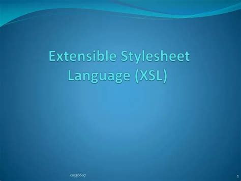 ppt extensible stylesheet language xsl powerpoint presentation