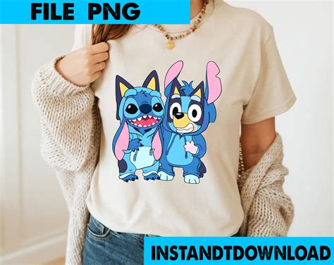 Stitch Bluey PNG Bluey Muffiinn PNG Bluey Family PNG Blue Inspire Uplift