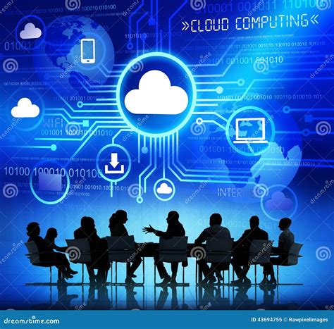Business People And Cloud Computing Concepts Stock Image Image Of