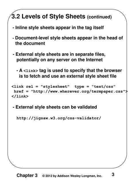Ppt 31 Introduction The Css1 Specification Was Developed In 1996
