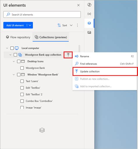 使用和更新 Ui 元素集合 預覽版 Power Automate Microsoft Learn