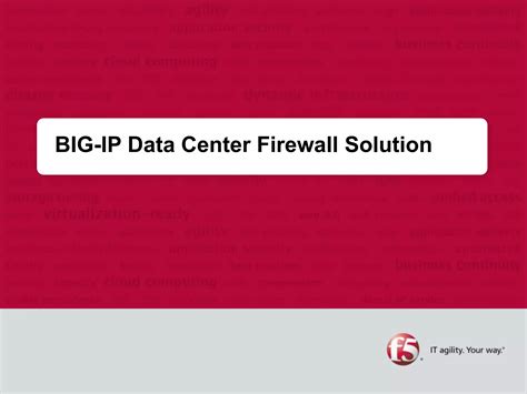 Big Ip Data Center Firewall Solution Ppt