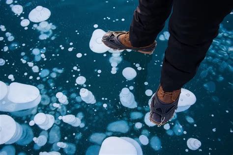 Phenomena Frozen Methane Bubbles Geographical
