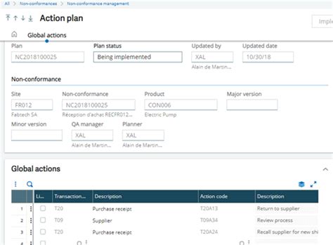 Non Conformance Plan In Sage X V Sage X Tips Tricks And Components