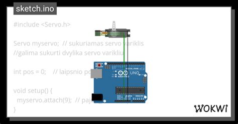 Servo Variklis Copy Wokwi Esp32 Stm32 Arduino Simulator