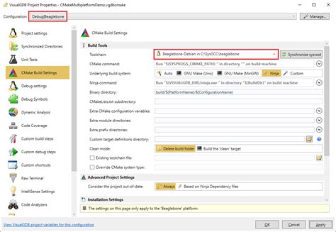 targeting multiple platforms with advanced cmake projects visualgdb