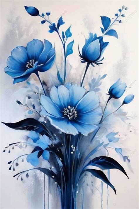 푸른 꽃의 아름다운 배열 배경 배경 화면 및 일러스트 무료 다운로드 Pngtree