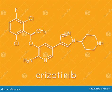 Crizotinib Anti Cancer Drug Molecule Inhibitor Of Alk And Ros1