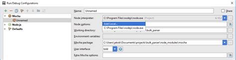 Node Js Can T Add Remote Node Interpreter For Mocha In WebStorm