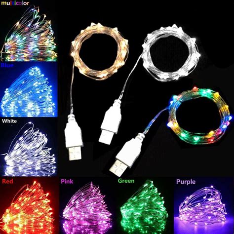 Usb Plug In Fairy Lights 131ft 40 Led Silver Wire Waterproof Starry