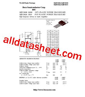 MJE15030 Datasheet(PDF) - Boca Semiconductor Corporation