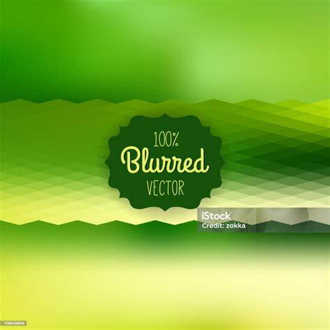 웹 모바일 인터페이스에 대 한 센터와 마름모 테두리에 기장을 가진 밝은 녹색 색상에서 흐리게 벡터 배경 산만된 한 배경입니다 모든 격리 하 고 계층 0명에 대한 스톡 벡터