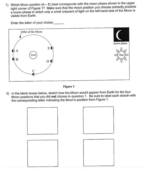 solved 1 which moon position a−e best corresponds with