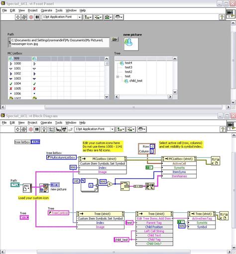 Multiple Glyphs Columns User Interface Lava