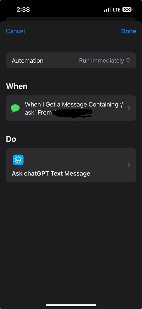 simple messaging shortcut to interact with chatgpt r shortcuts