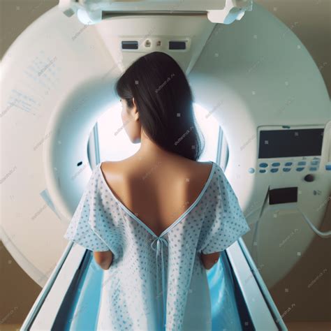 Young Woman Having Mammogram Behind Wearing Ai Generated Image