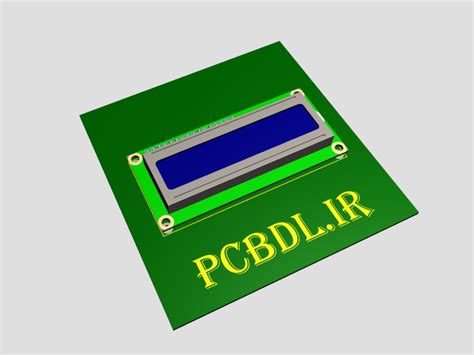 دانلود کتابخانه فوت پرینت Lcd 16x2 کاراکتری به همراه مدل سه بعدی دانلود Pcb