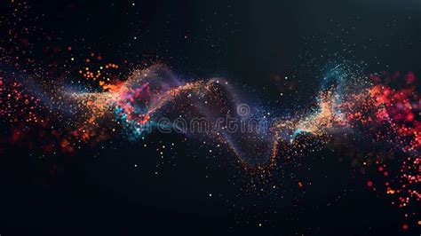 Abstract Background With Particles 3d Rendering Generative Ai