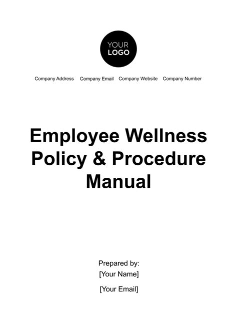 Employee Wellness Policy And Procedure Manual Template Edit Online