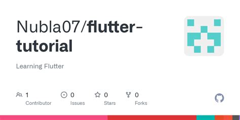 Github Nubla07flutter Tutorial Learning Flutter