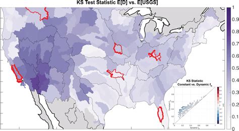 Map Of Kolmogorov‐smirnov Test Statistic Between Distribution Variances Download Scientific