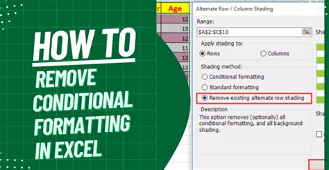 How To Remove Conditional Formatting In Excel