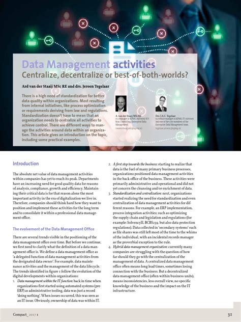 2017 1 Data Management Pdf Governance Data