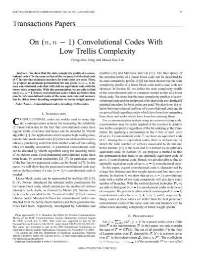 On N N 1 Convolutional Codes With Low Trellis Complexity