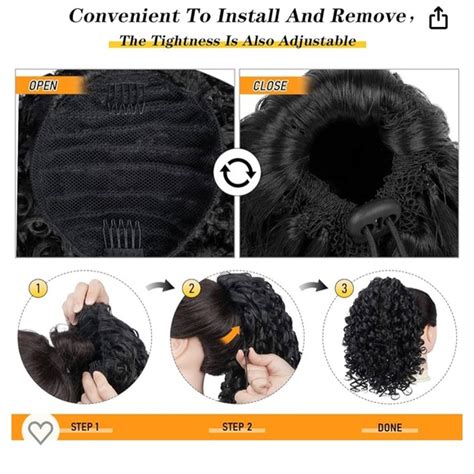 Hair 6 Inch Kinky Ponytail Extension Drawstring Ponytail Hair Piece