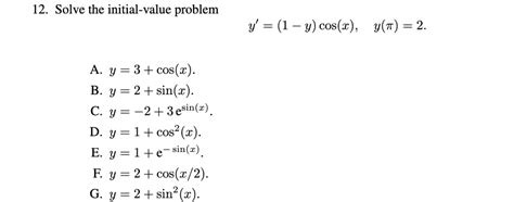 Solved Solve The Initial Value Problem Chegg
