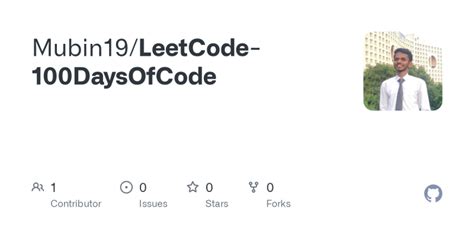 Mubin Sayyed On Linkedin Github Mubin19leetcode 100daysofcode