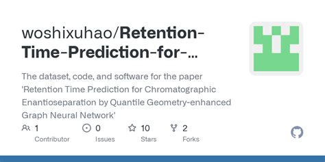 Retention Time Prediction For Chromatographic Enantioseparationreadme